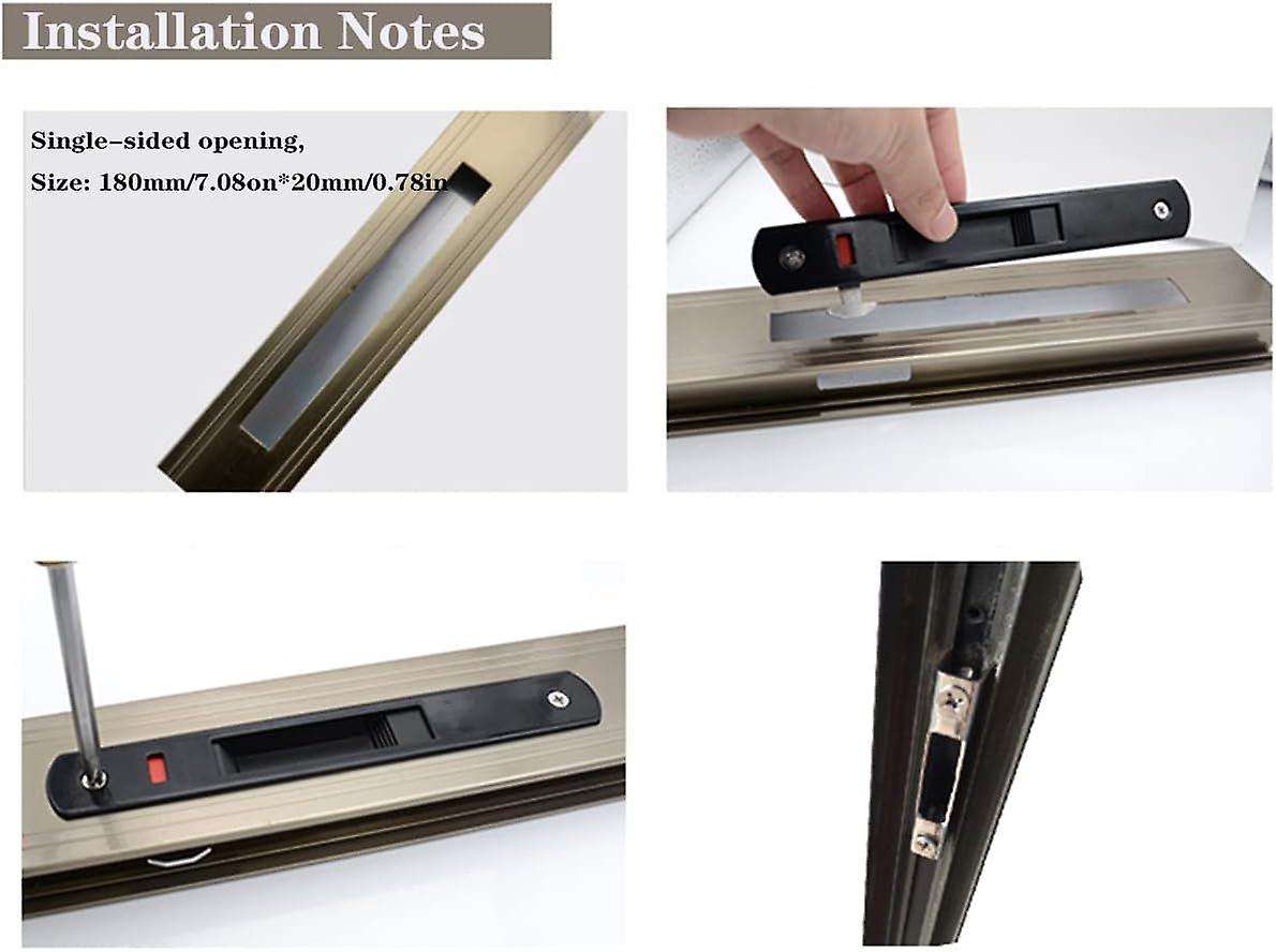 (White) Sliding Window Hook Lock Sliding Door Lock | Fruugo UK