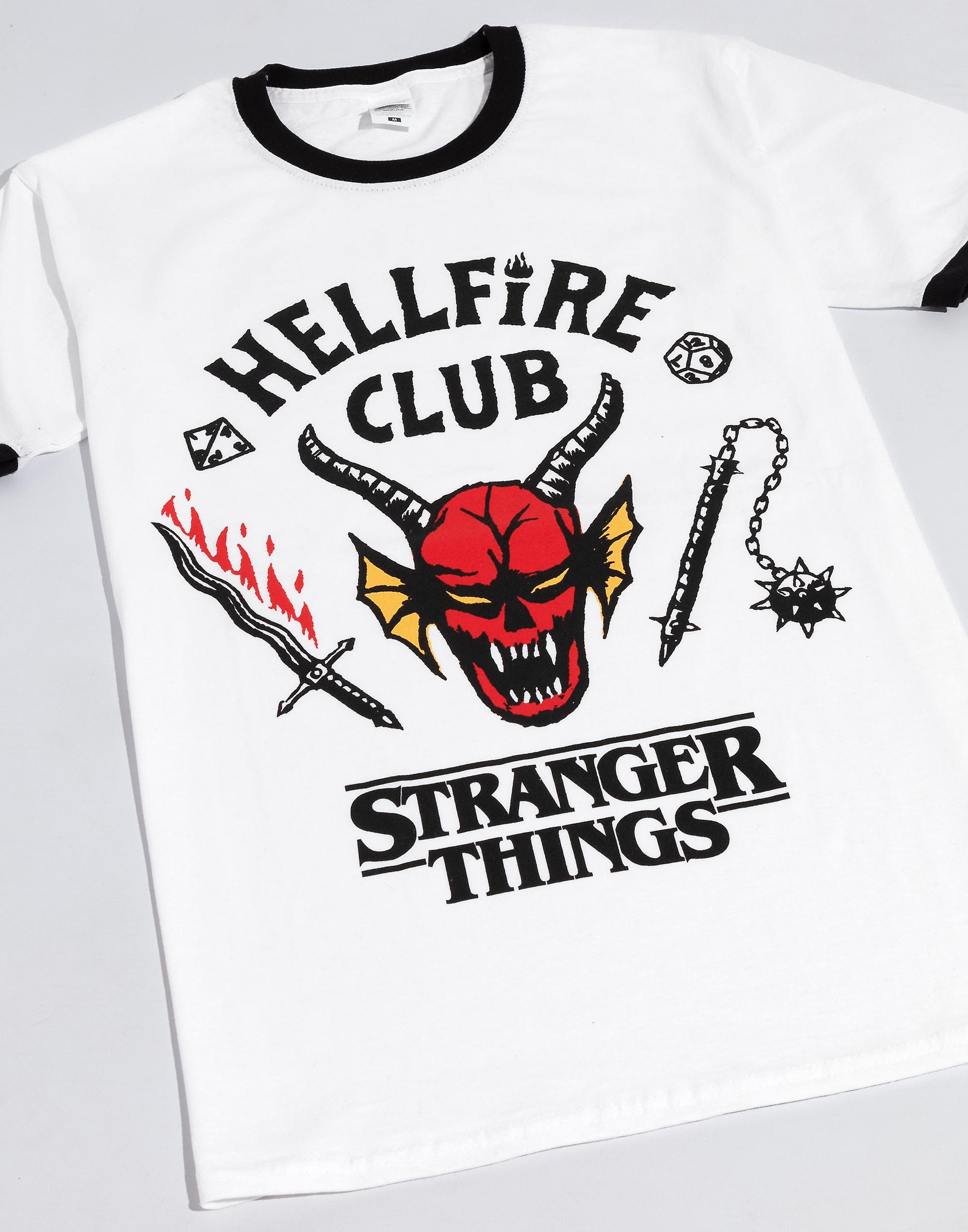 Stranger Things T-shirt à manches courtes pour hommes Logo blanc ...