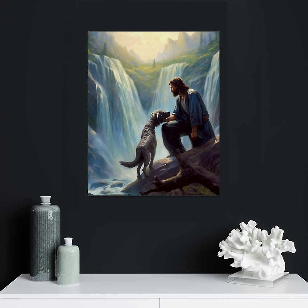 Wall Art Jesus Canvas Decor: Jesus Christ Posters Wall Art - Christian ...