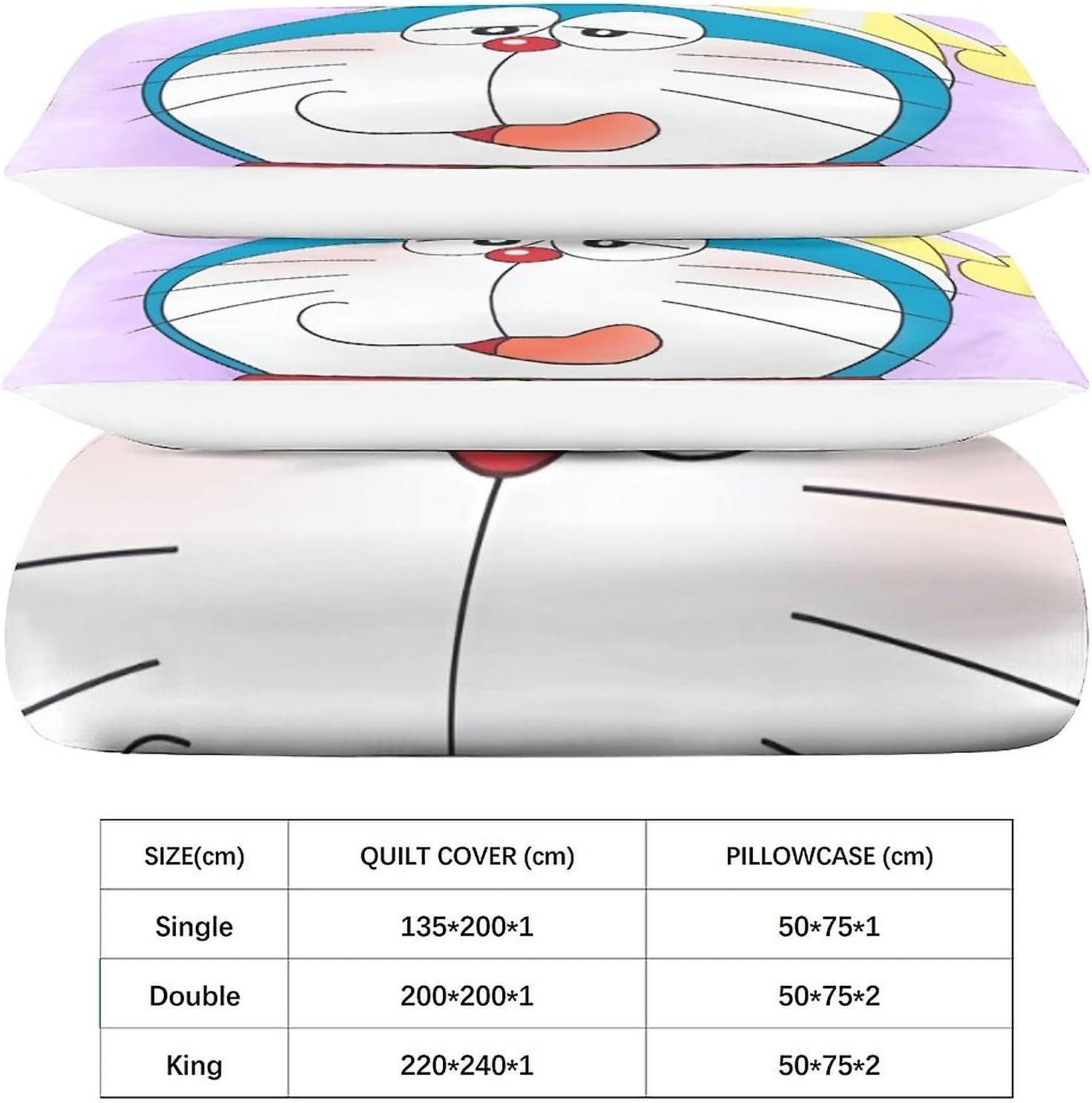 VCLUST Doraemon Printed Bedding Set Duvet Cover Set 3d Printed Cute ...