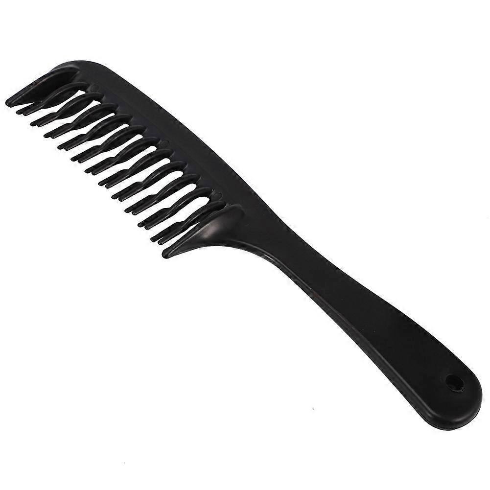 2X Black Double Row Tooth Detangler Hair Comb Shampoo Comb with Handle ...