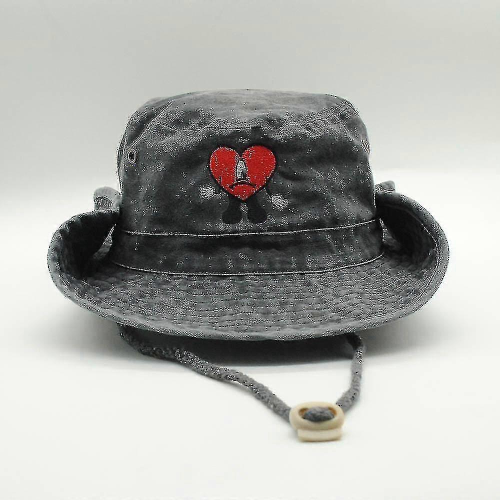 Fashion Sports Team Hat Bad Bunny Hat Embroidered Wide Brim Washed ...