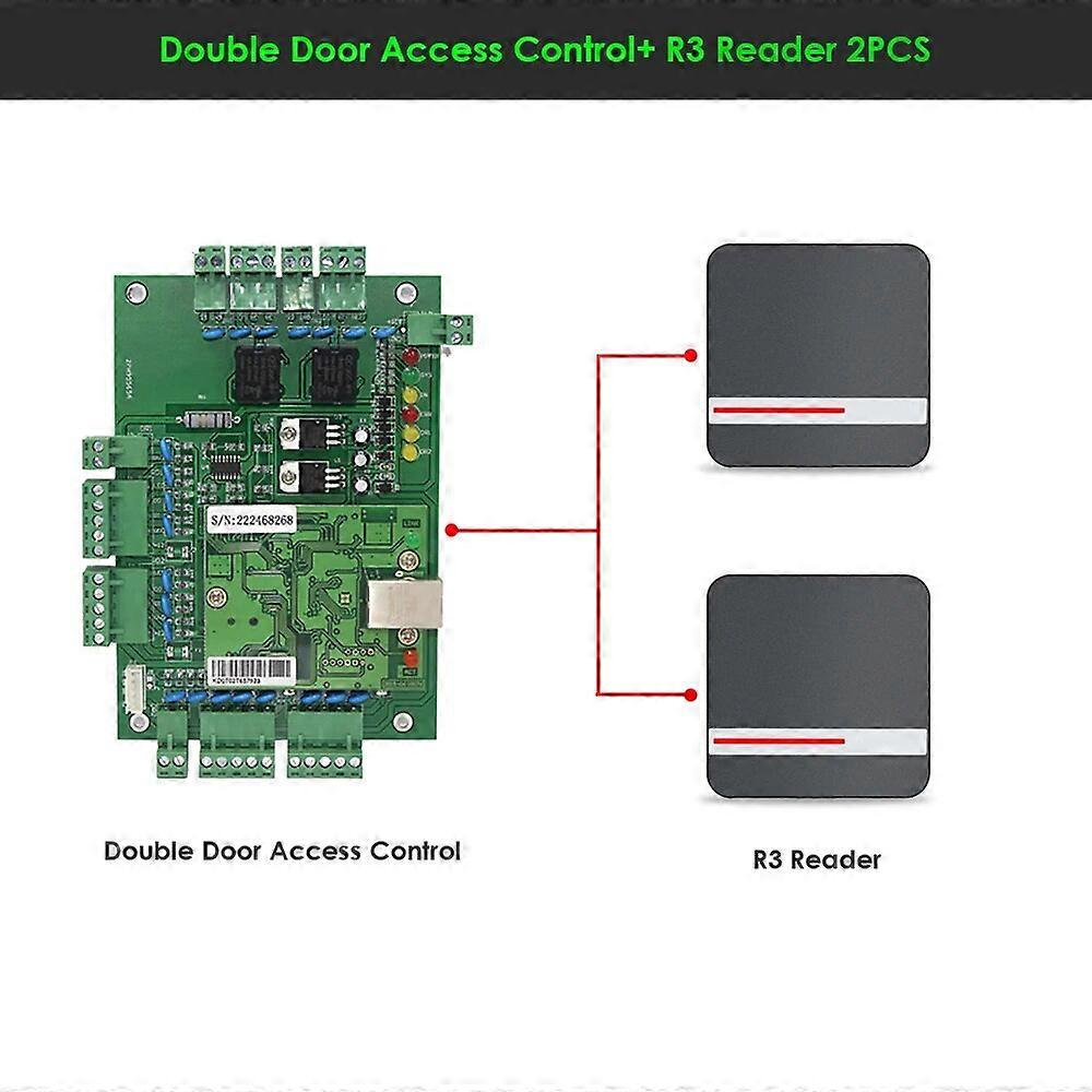 TCP/IP Board WG Reader Access Control Kits Four Door Network Access ...