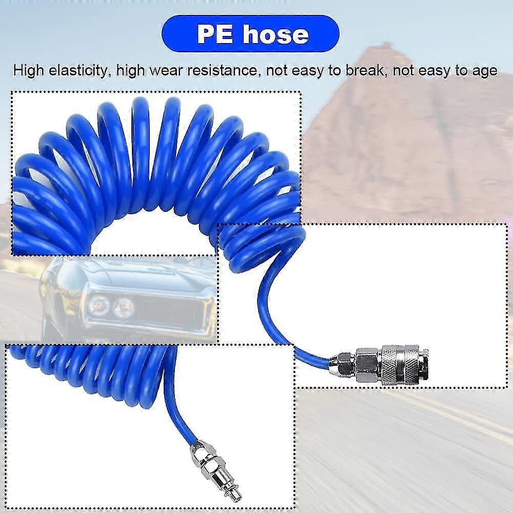 Air Blow Gun With 5m Spiral Compressed Air Hose, Compressed Air Blow ...