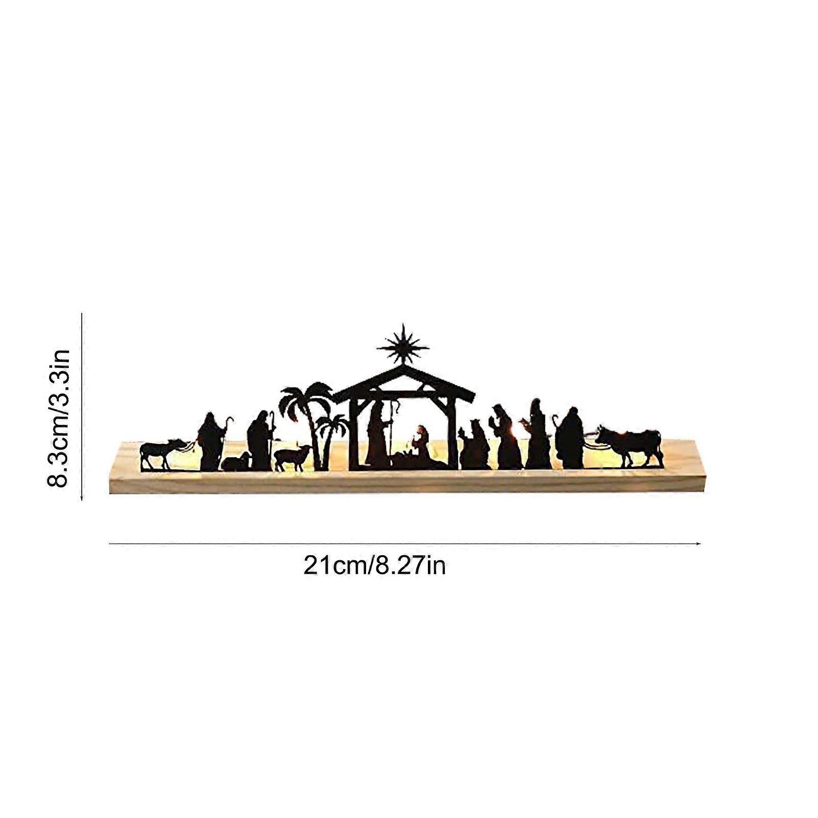 Nativity Scene Nativity Sets For Christmas Indoor Black Metal Nativity ...