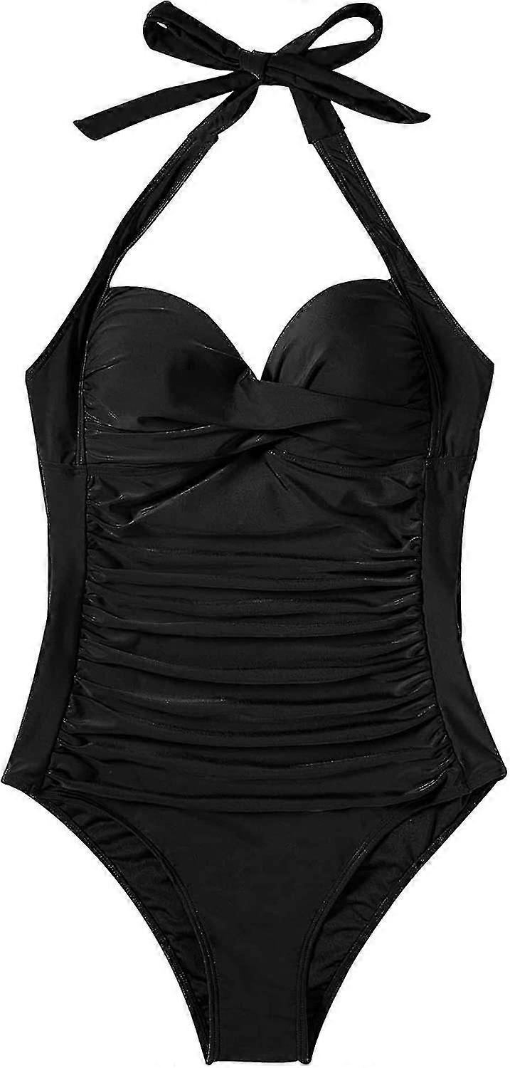 2023 Newbikiniswimming Costume Women Tummy Control Halter Push Up ...