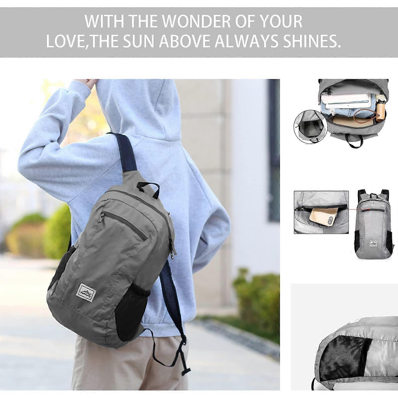 Hiking Backpack Ultra-Light 20L Waterproof Folding Sports Lightweight ...