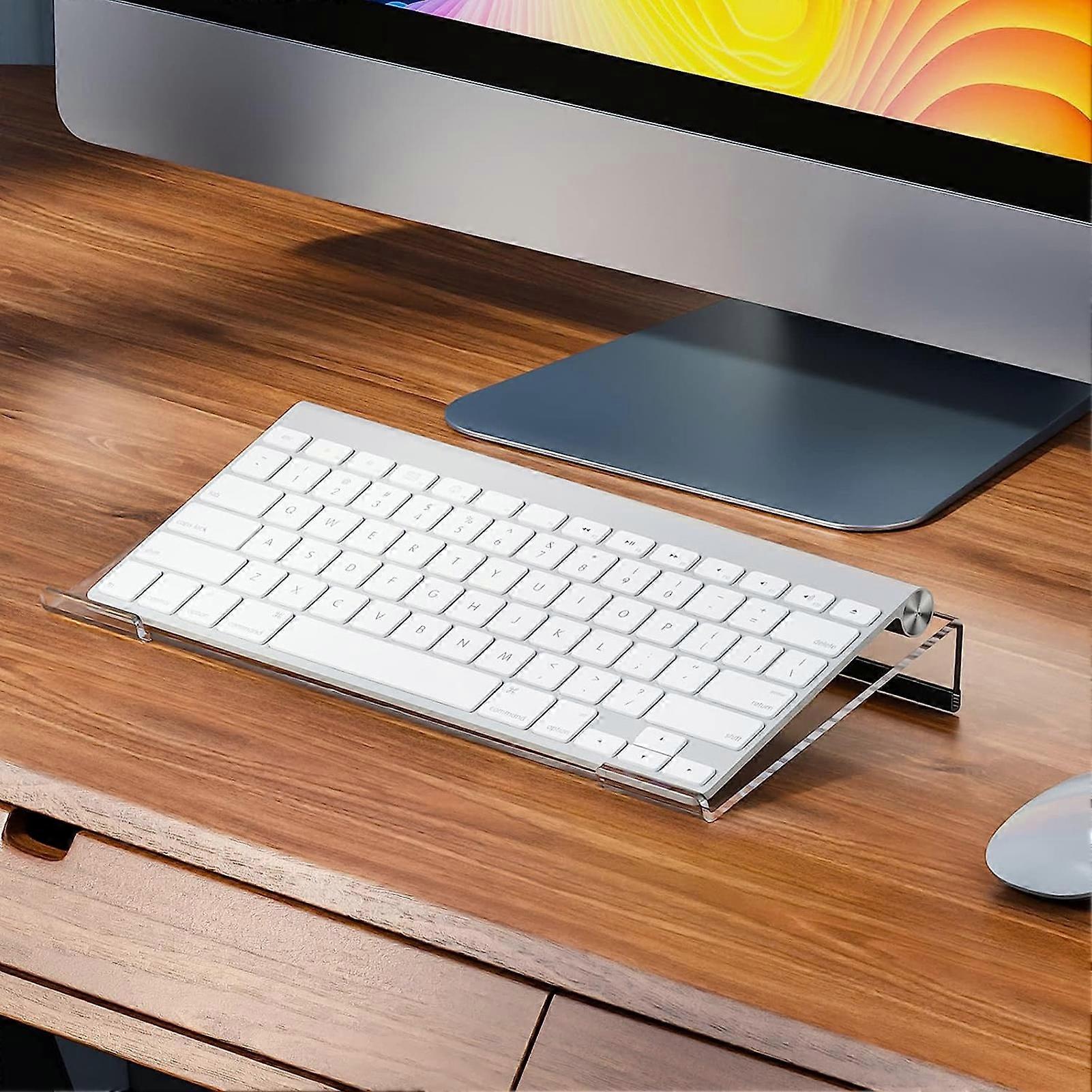 Acrylic Computer Keyboard Stand 78-Keys Keyboard Riser Lift Tray Non ...