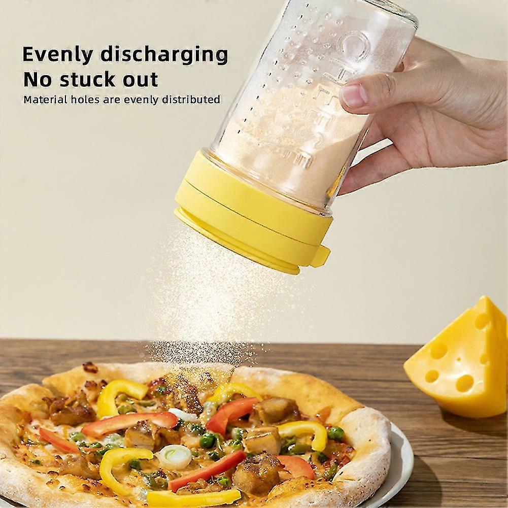 Grated Cheese Shaker Clear Glass Spice Dispenser Kitchen Container with ...