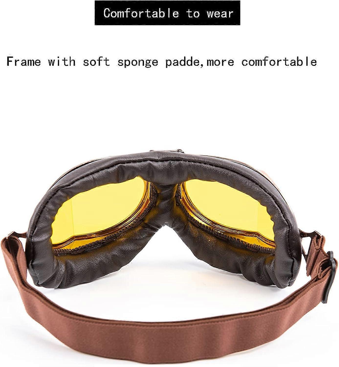 Vintage Goggles Motorcycle Cruiser Scooter Goggle Bike Racer Cruiser ...