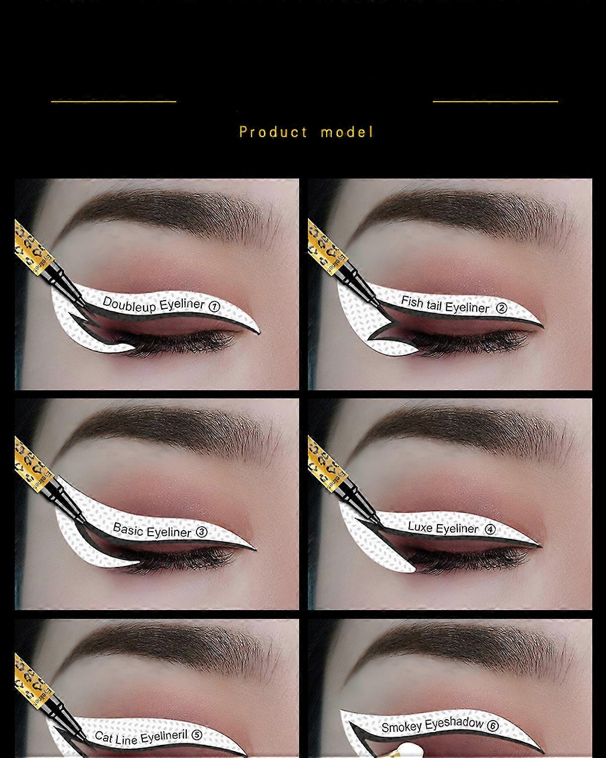 Eye makeup stamps 12pcs/bag Winged Eyeliner Stencil template Shaping ...