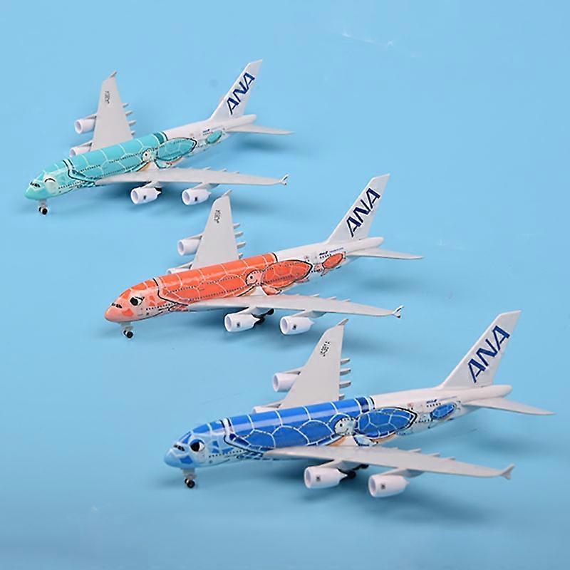 קנה מידה 20 ס"מ 1:400 Airbus A380 ANA Turtle Airlines מטוסים מטוסים עם ...