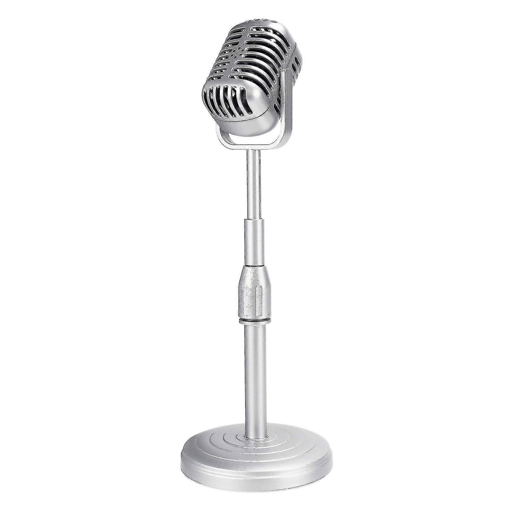 Vintage Desktop Microphone Prop With Adjustable Height, Classic Retro ...