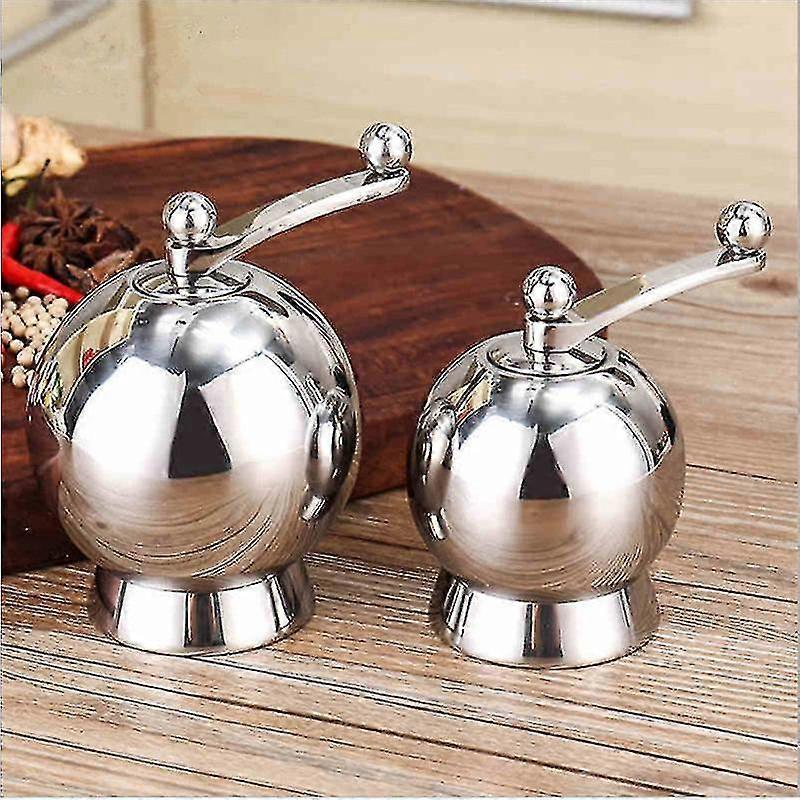 Pepper Grinder,304 Stainless Steel Pepper Mill Spherical Grinder,salt ...
