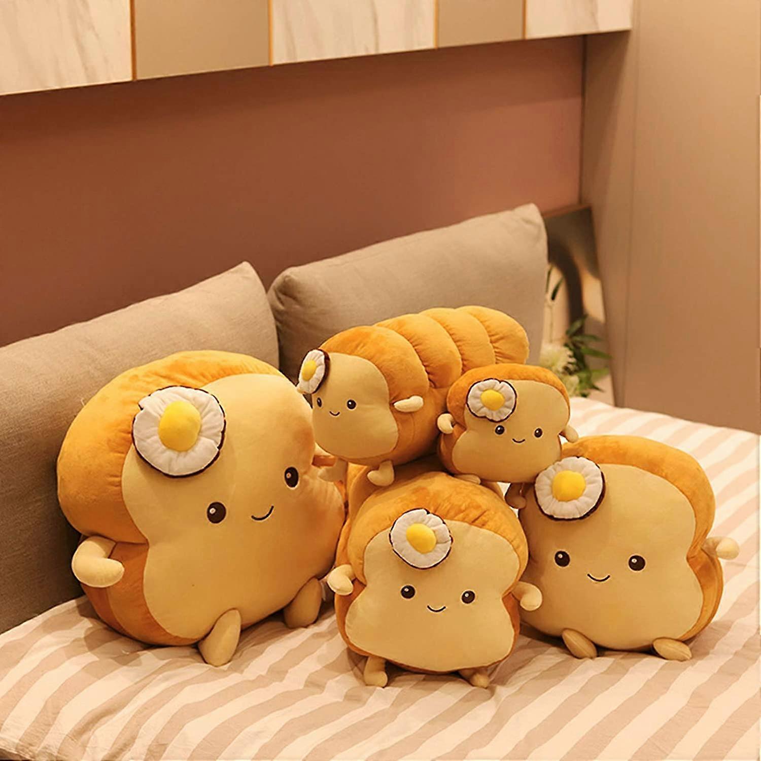 Fried Egg Toast Bread Stuffed Pillow, Big Hugging Chubby Sleep Bread ...