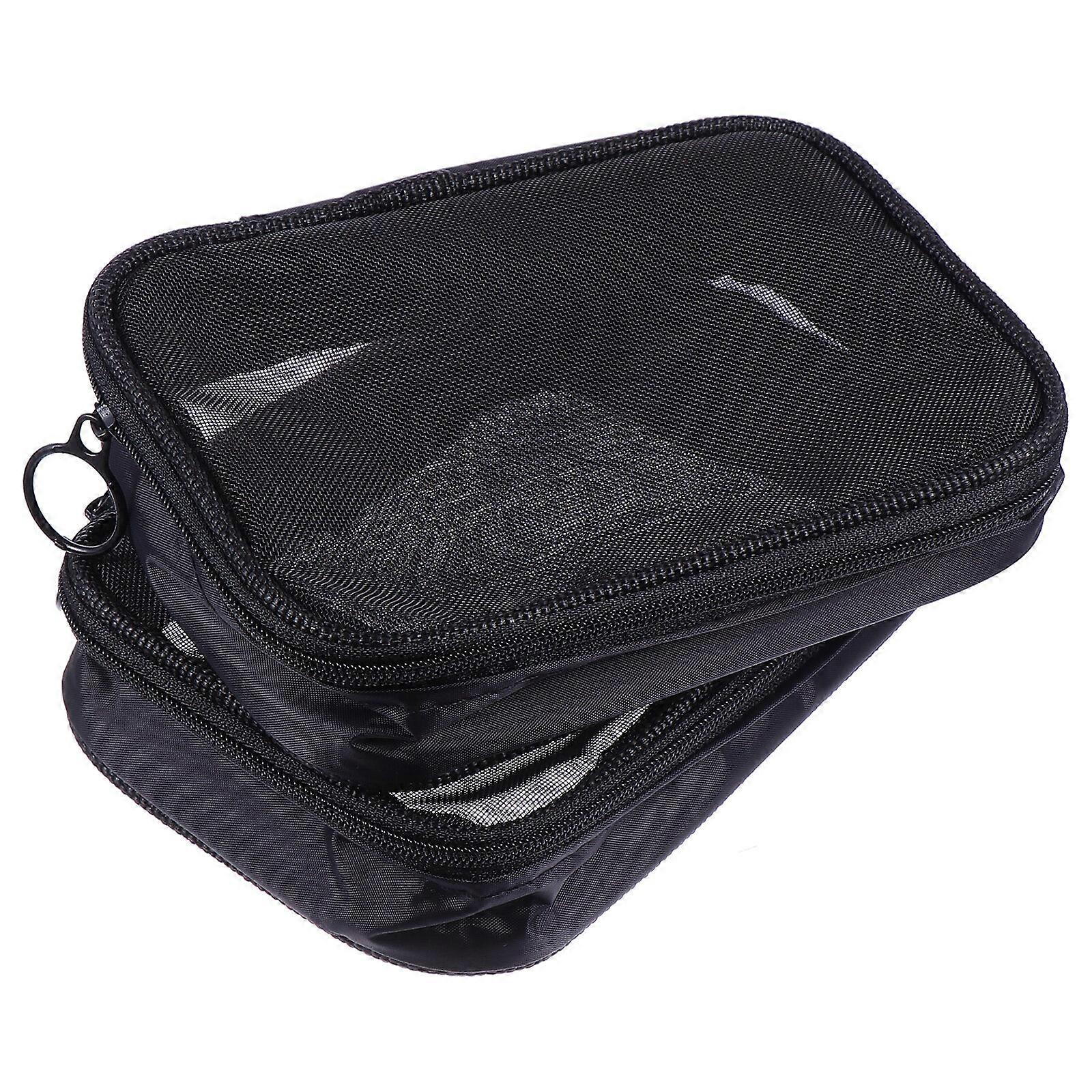 2pcs Portable Mesh Travel Toiletry Bag Creative Cosmetic Storage Pouch ...
