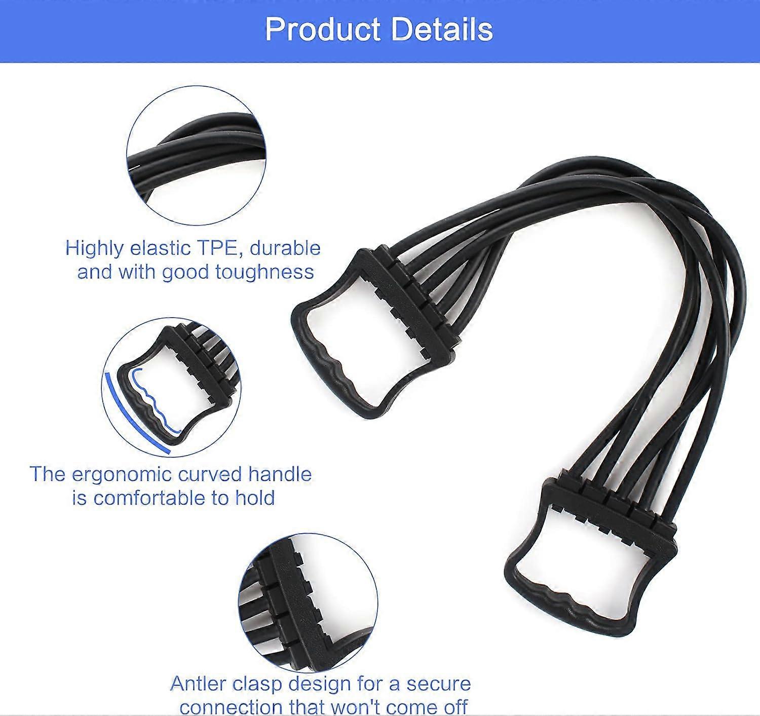 Chest Expander Puller, 5 Tubes Chest Expander Muscle Pull Exerciser ...