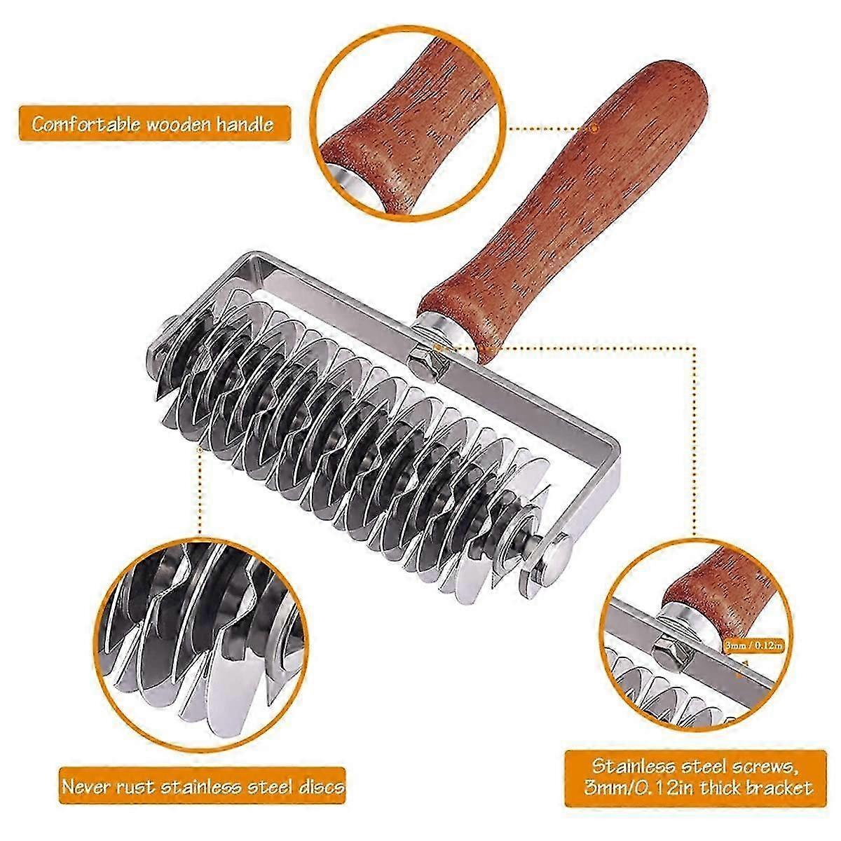 Stainless Steel Lattice Cutter, Dough Lattice Roller Cutter Baking Tool ...