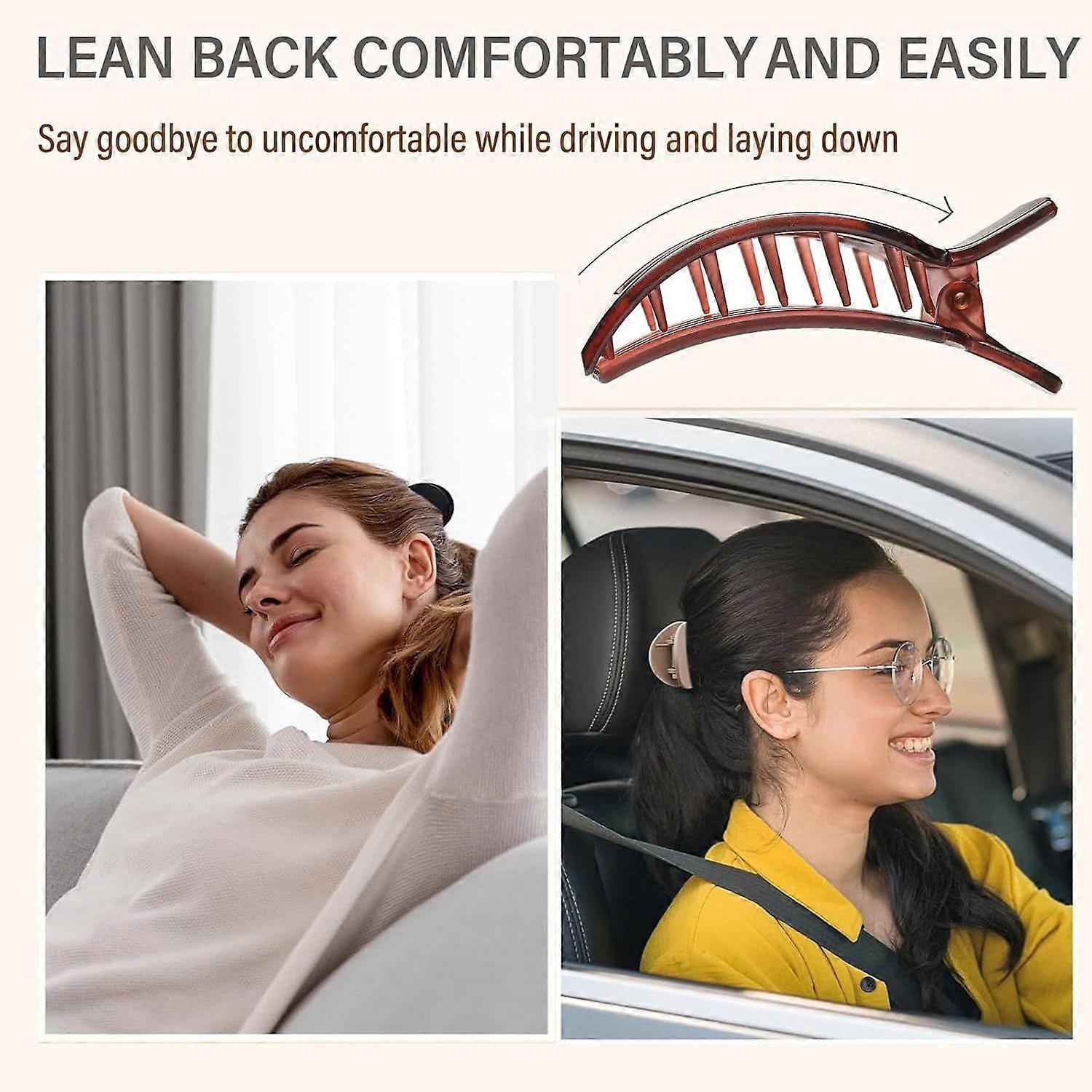 4 PCS Flat Hair Clips, Lay Flat Hair Claw Clips for Women, 2 Styles ...