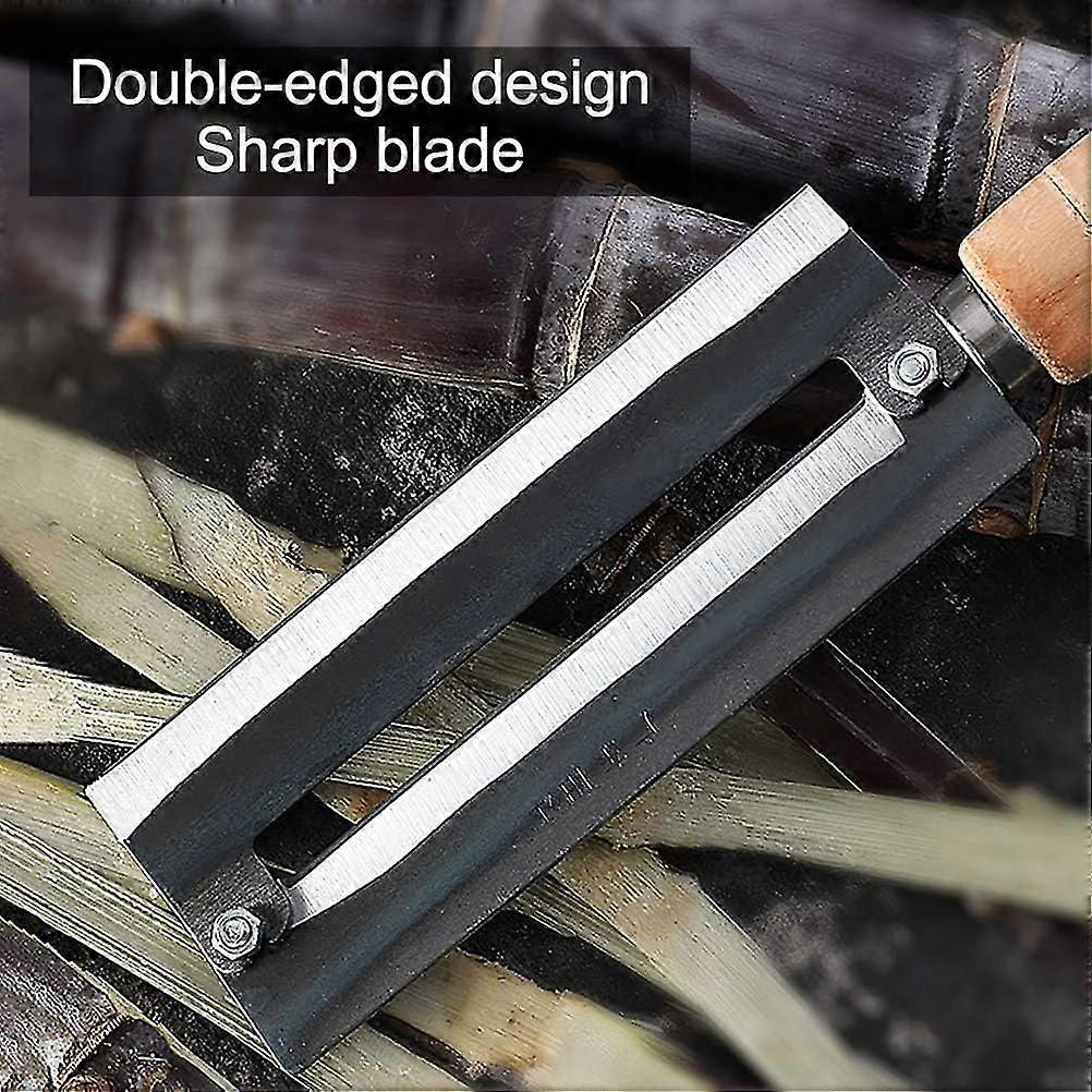 Stainless Steel Sugar Cane Peeler with Wooden Handle, Potato Vegetable ...