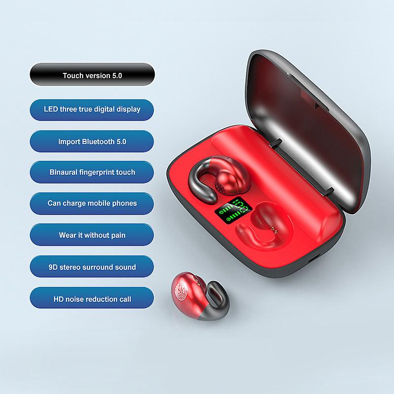 S19 Tws Kablosuz Kulaklık 5.0 Bluetooth Kulaklıklar Kemik iletim Hifi Stereo Surround Ses ...