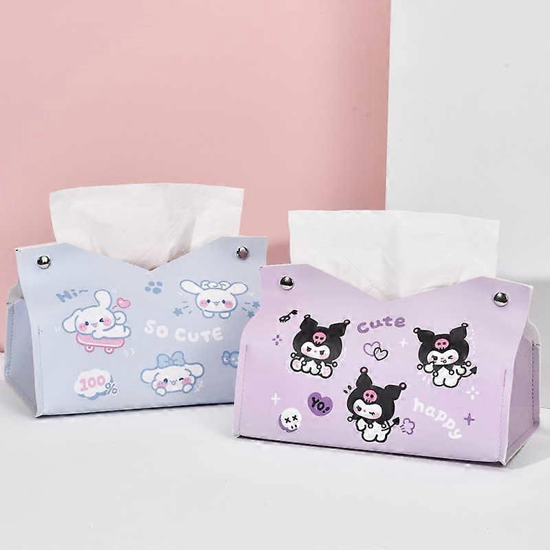 Sanrio Kuromi Girl Heart Cinnamoroll Tissue Box Cartoon Set Cat Tissue ...