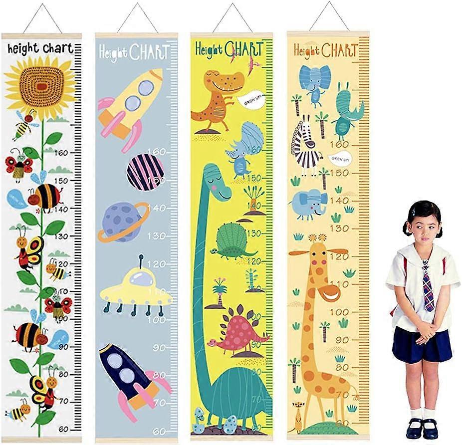 Cartoon Print Baby Height Measure Ruler For Kids Growth Size Chart ...