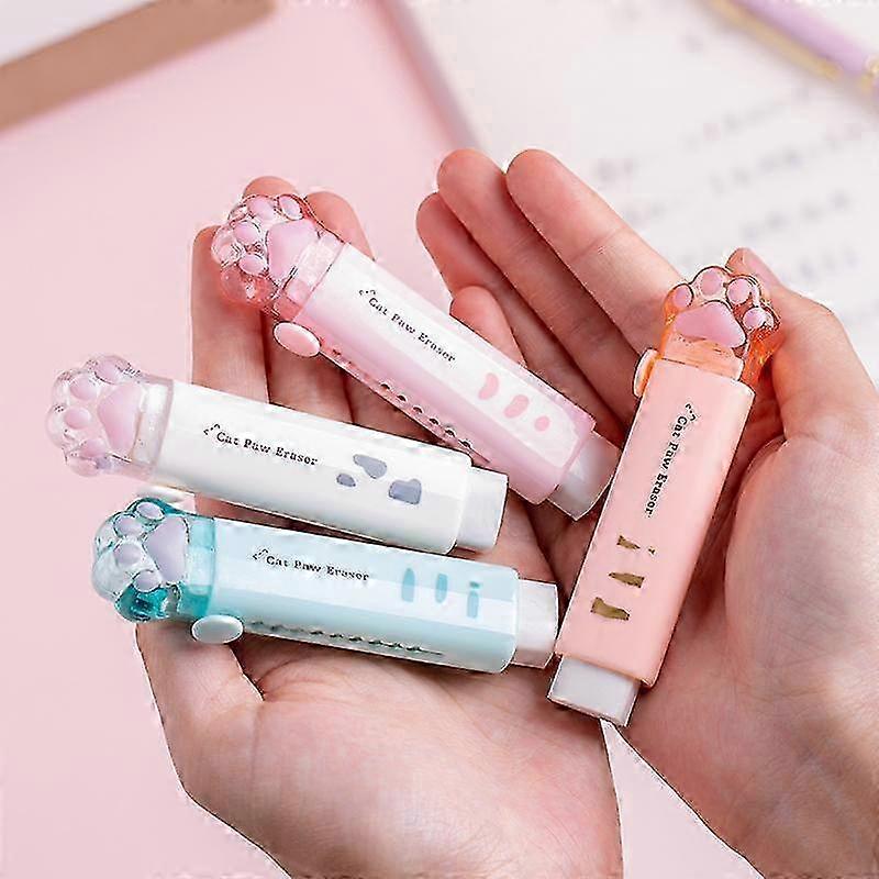 Creative Push Pull Eraser for Drawing, Retractable Cat Claw Design for ...