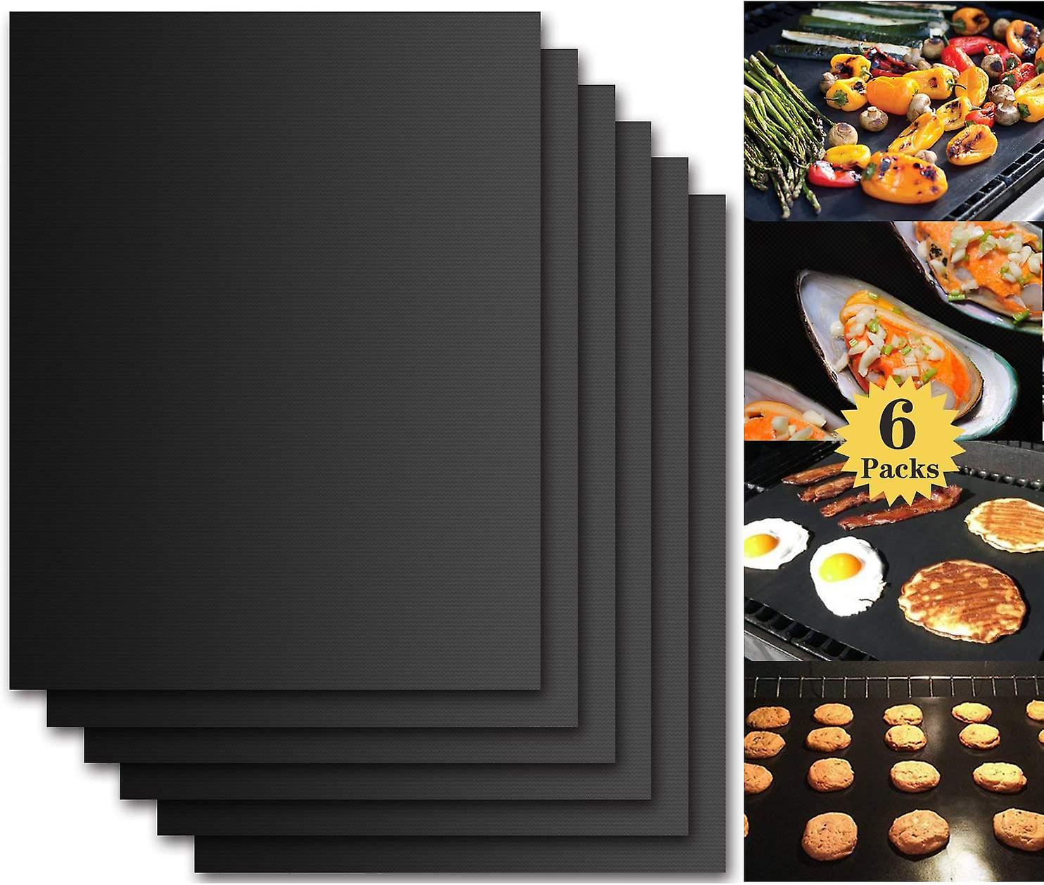 Barbecue Grilling Mat, Set Of 6 Barbecue And Oven Baking Sheets - 40 * ...
