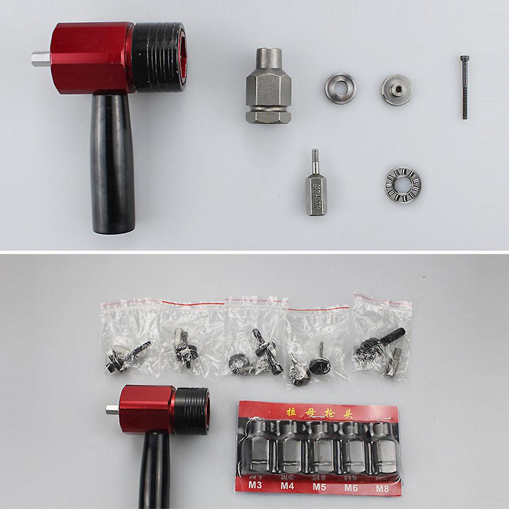 Rivet Gun Adapter Kit For Electric Drill With M3 M4 M5 M6 M8 Connector ...