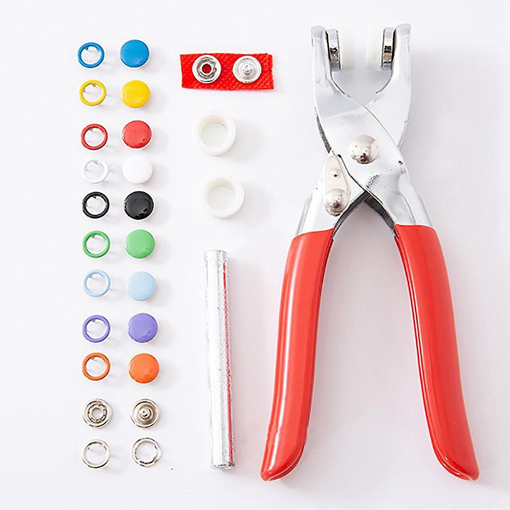 400 Set Grommets Snap Fasteners Kit 9.5mm 10 Colors Buttons Metal Press ...