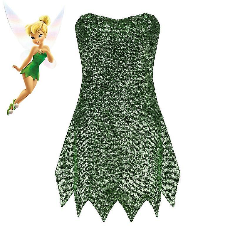 Pixie Tinker Bell Halloween Princess Cosplay Dress Tinkerbell Costume ...