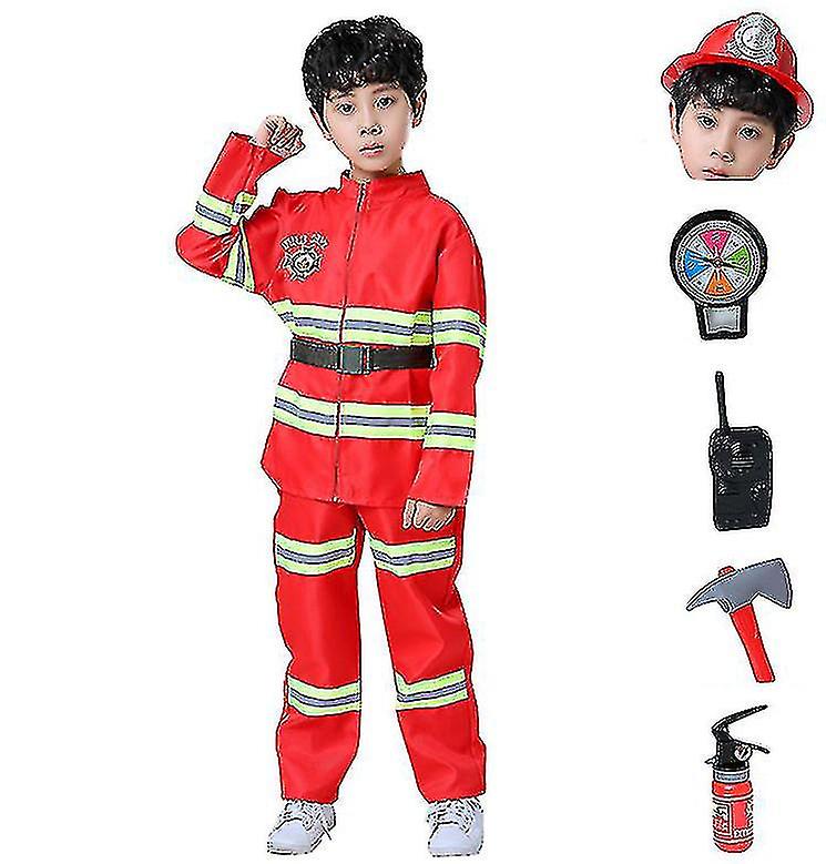 Fire Chief Costume Set For Kids Cosplay, Fire Fighter Outfit Costume ...