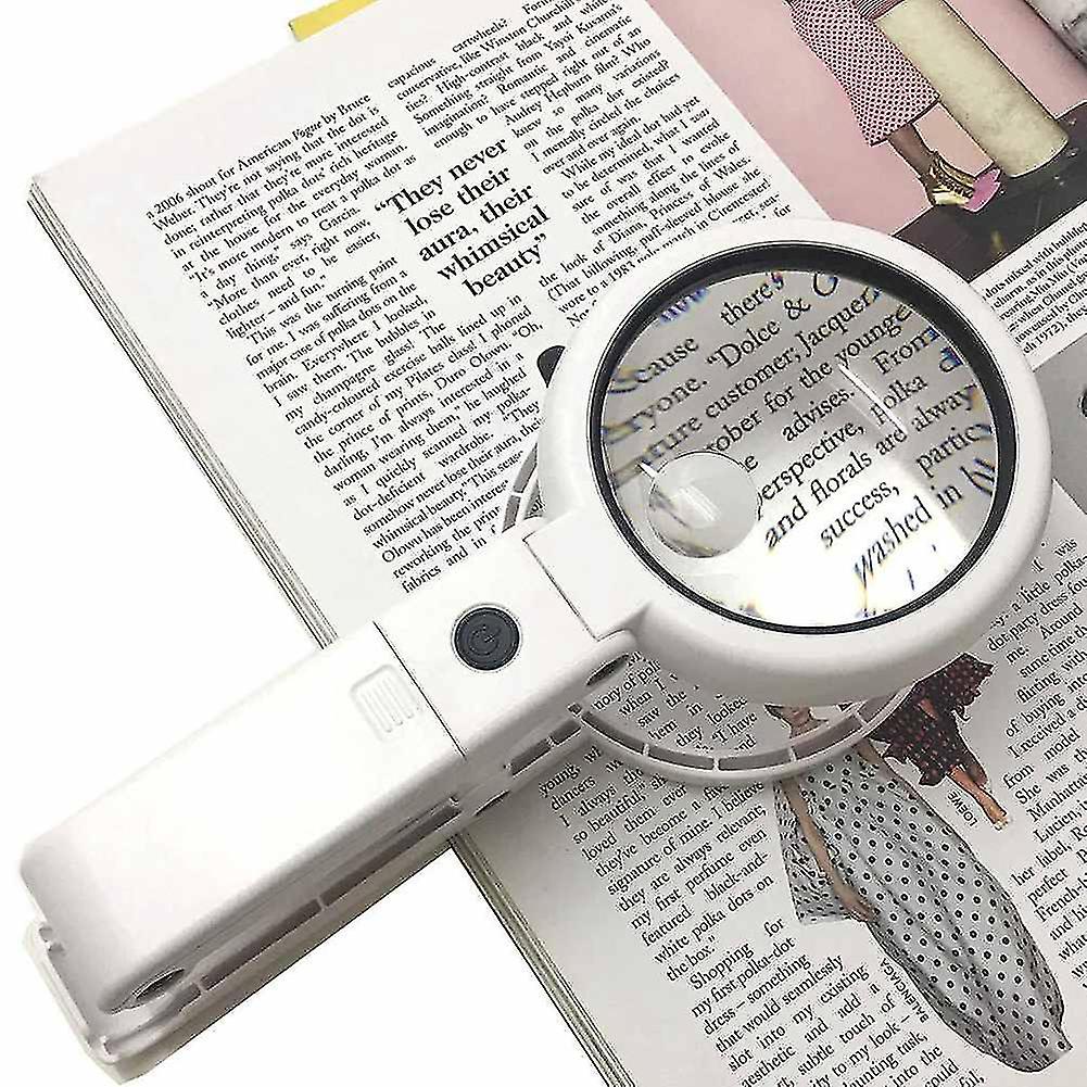 Hd Optical Illuminated Magnifying Glass-(5x + 11x) Magnification Lens,8 ...