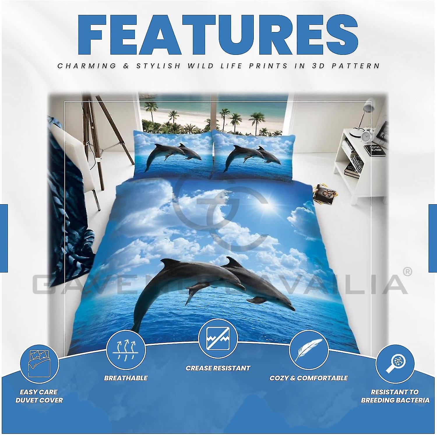 Påslakan, 3D-sängkläder täcken, Överkast med örngott, Bull dog, dubbel ...