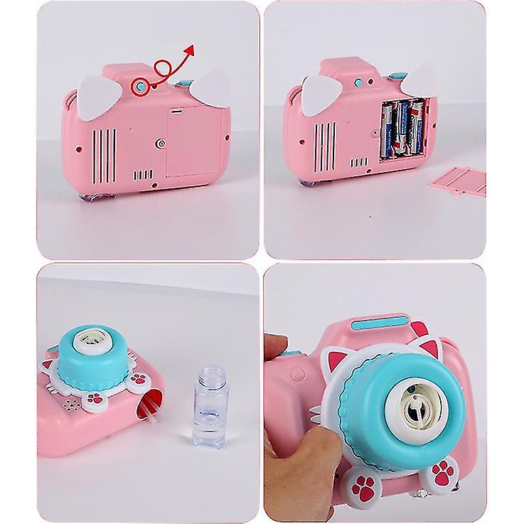 Cartoon Bubble Camera Toy With Bubble Solution For Kids Toddlers Bubble ...