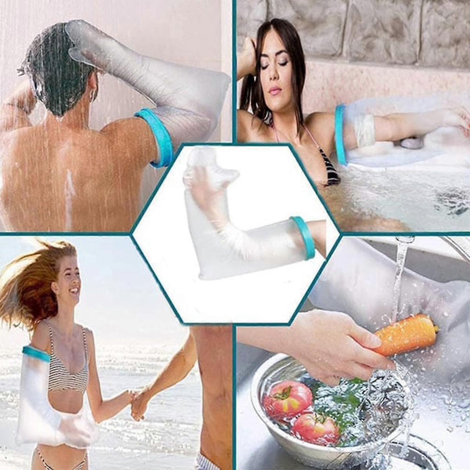 Waterproof Reusable Bathing Shower Arm Guard Cast Protection Wound Cover Bandage Protection For ...