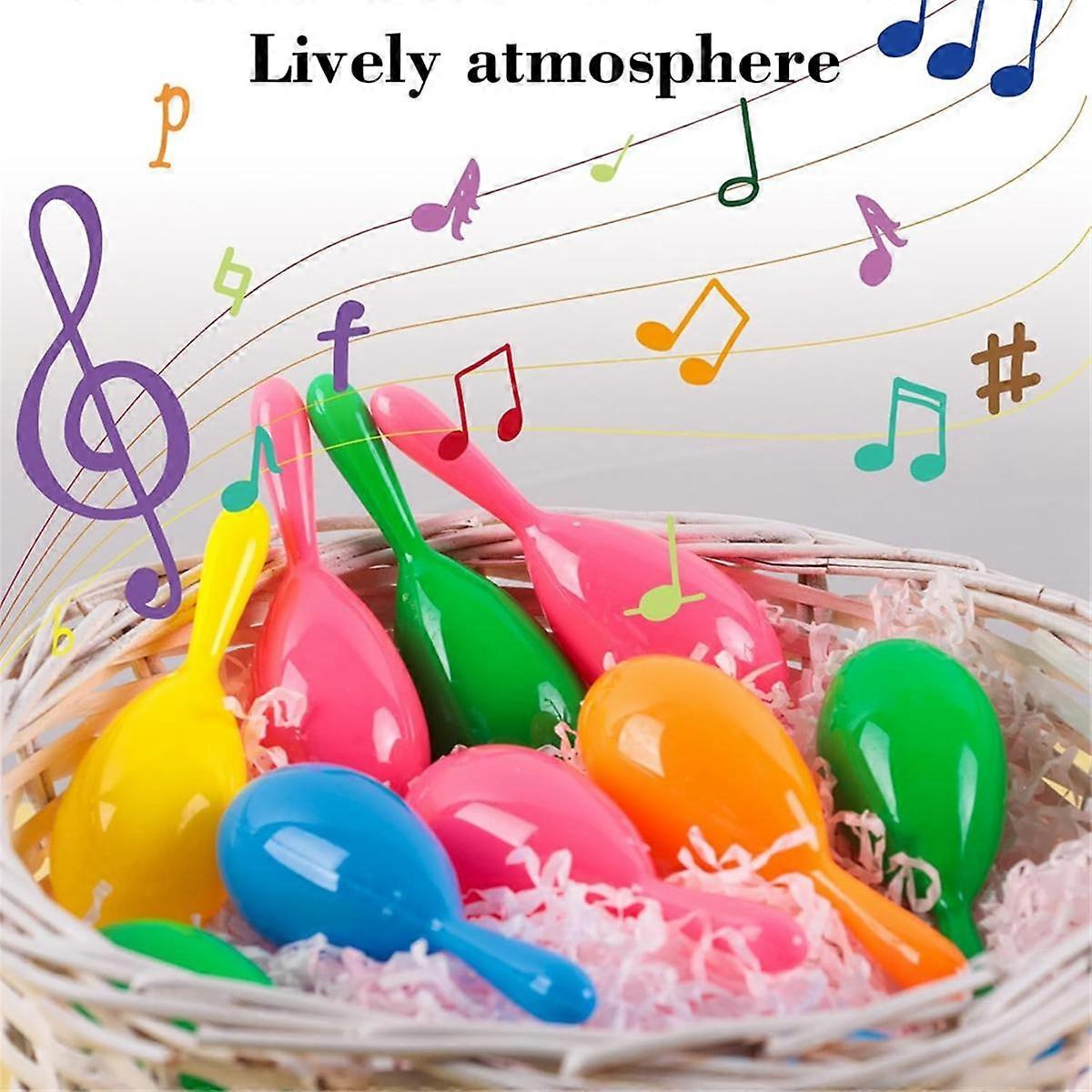 25PCS Maracas for Kids, Maracas Mini Colorful Maracas Toy Noisemaker ...