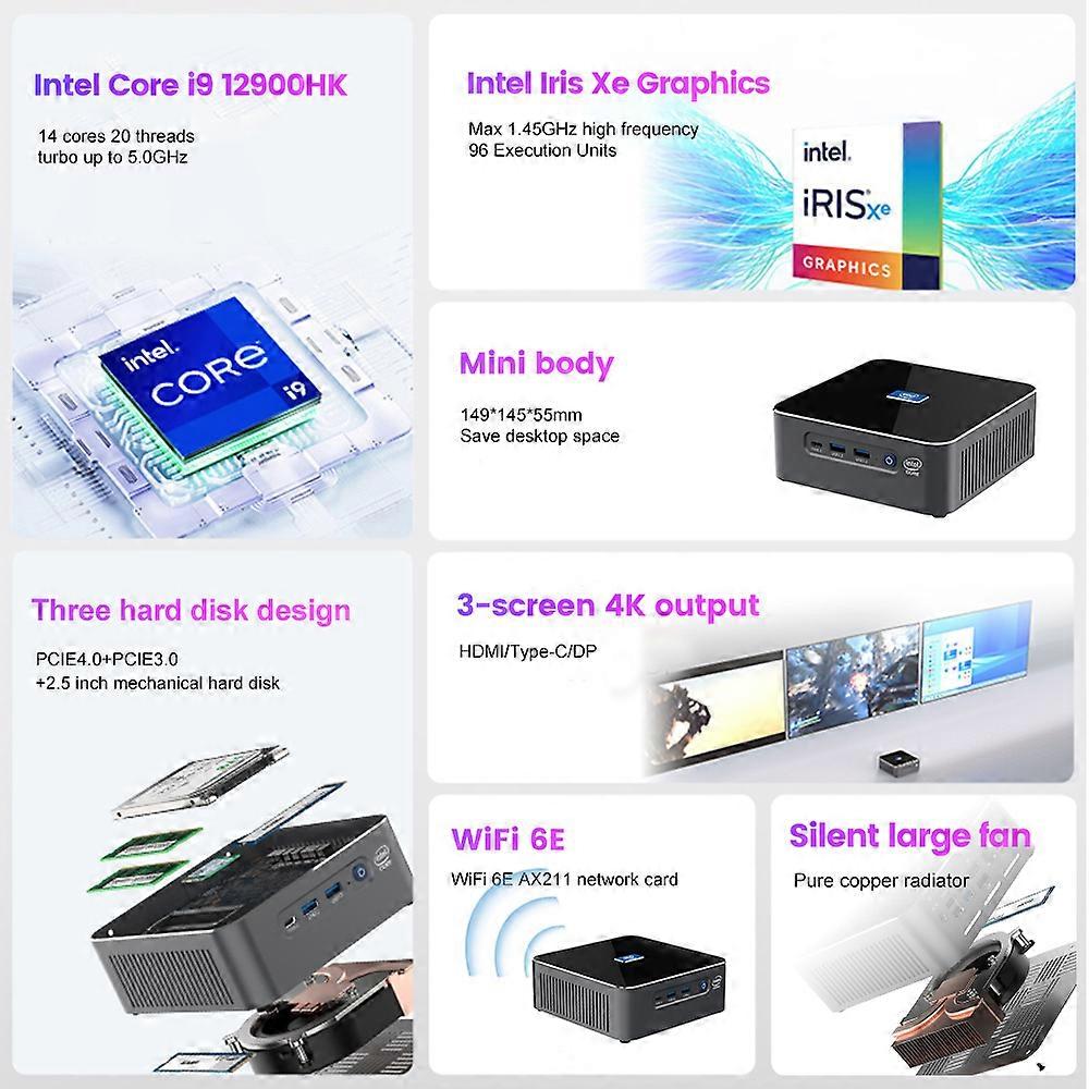 S600 Gaming Mini Pc Intel 13th Gen Core I9 13900h 12900h Dual Lan Mini Gamer Computer 8k Htpc ...