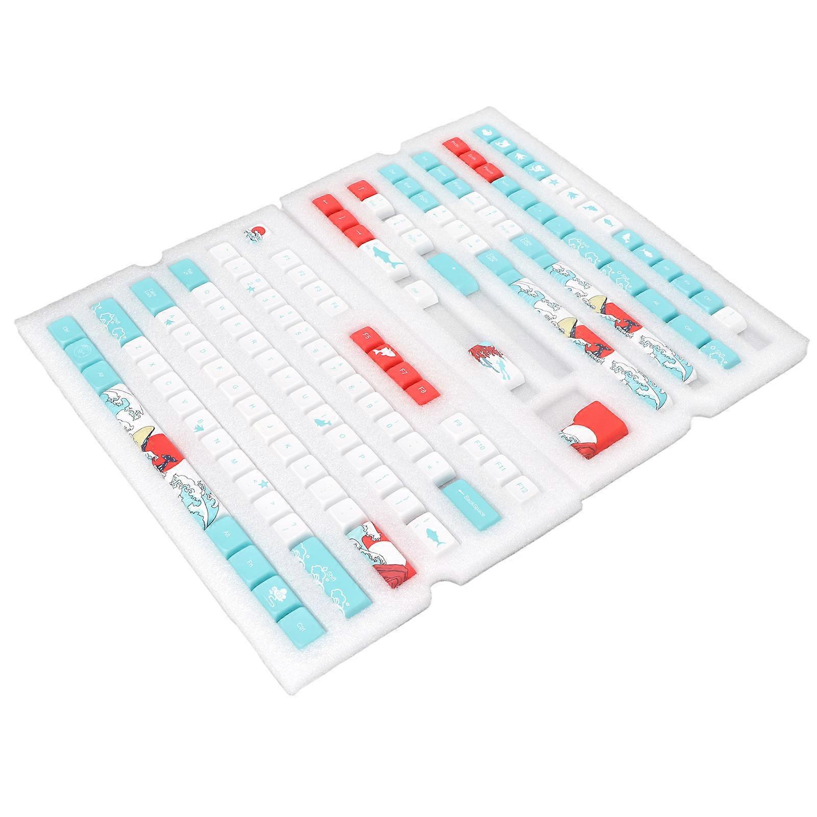 PBT Keycaps 128 Keys Cartoon Whale Style Fadeless Durable PBT Easy ...