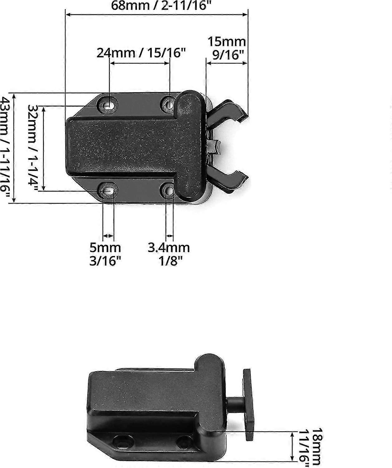 Touch Release Catch Latch, Push To Open Catch Lock With Automatic Pop ...