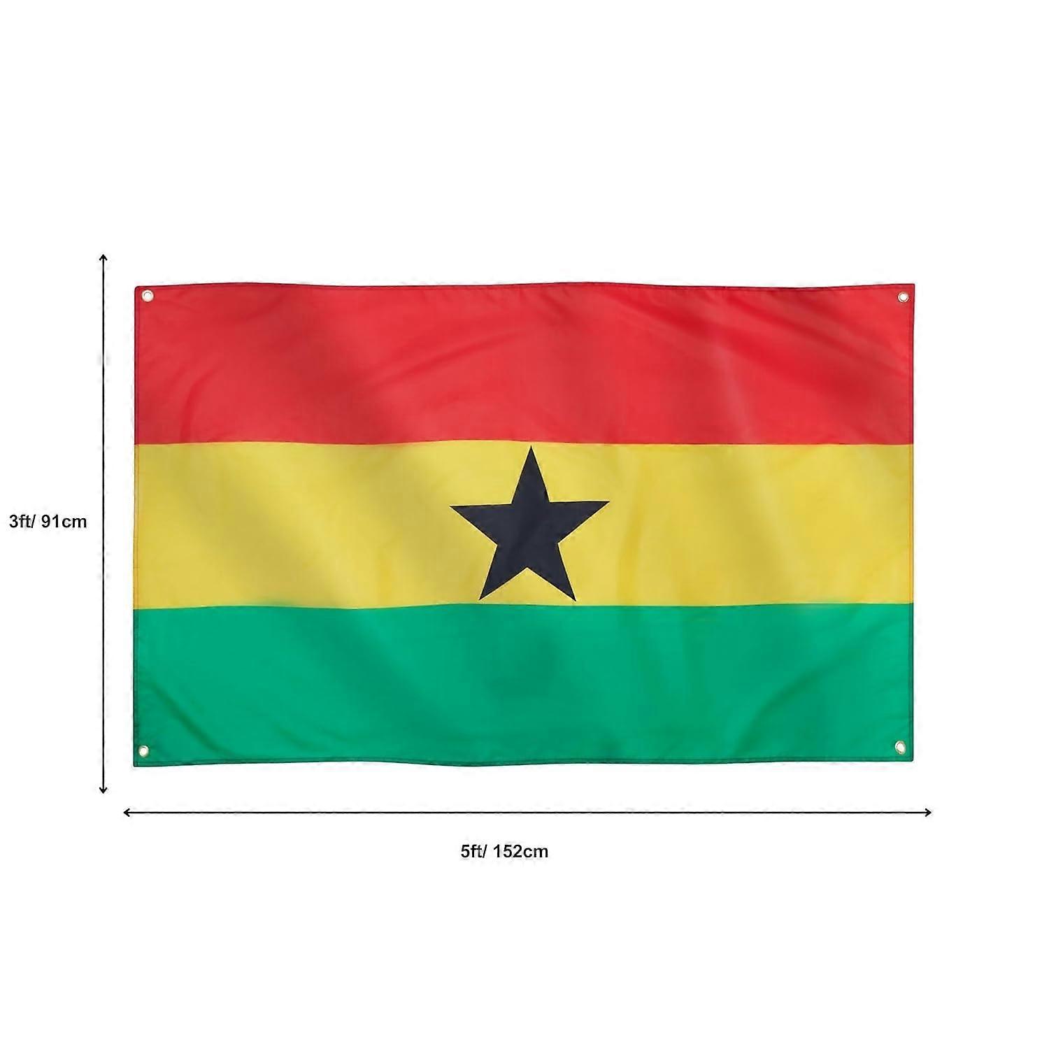 Ghana Flag,Eyelet In Every Corner, Ghanian Flag, Republic Of Ghana ...
