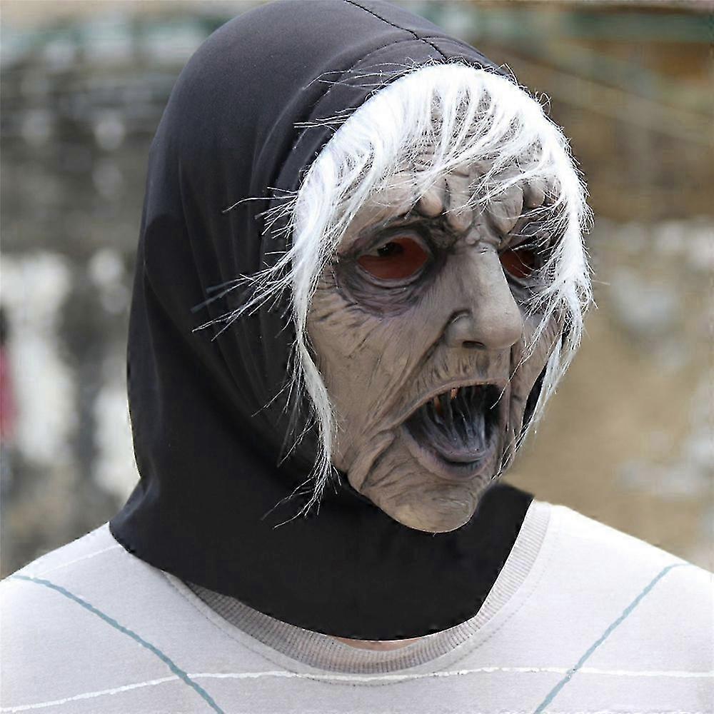 The Evil Witch Curling Tongue Scary Mask Halloween Party Fancy Dress ...