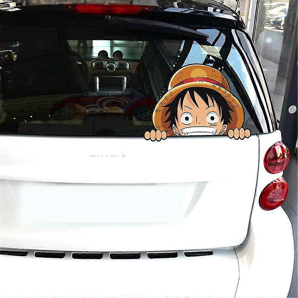5.5'' One Piece Cartoon Anime Car Sticker Monkey D. Luffy Peeker Peek ...