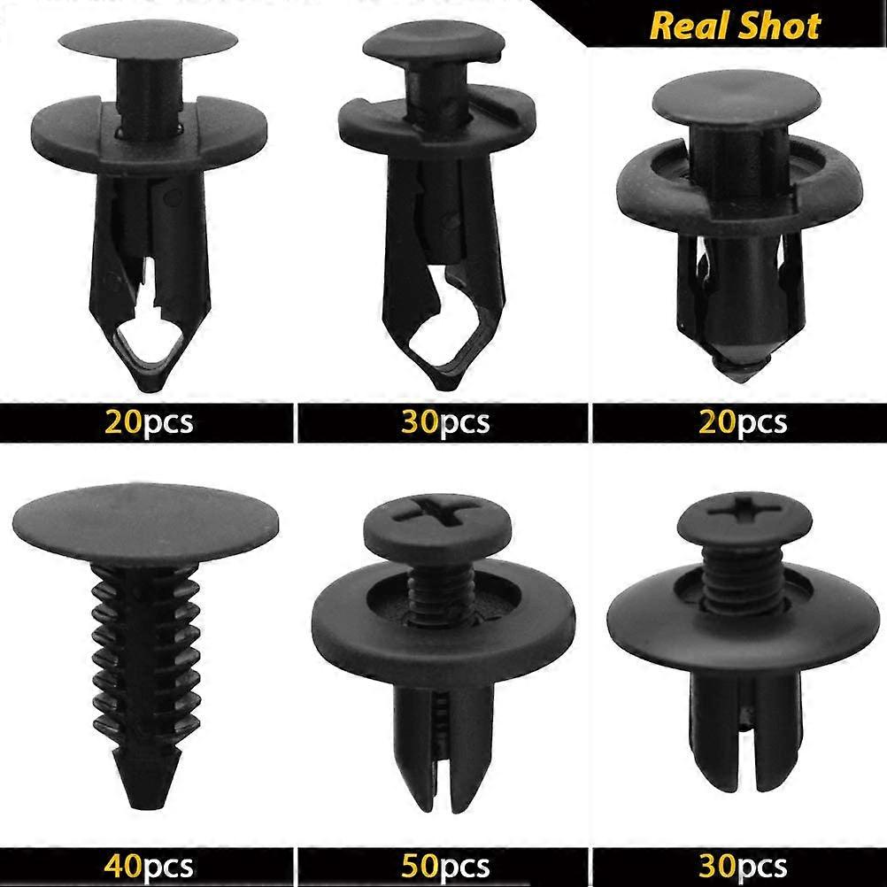 Universal set of clips of plastic fenderboards, bumper fasteners ...