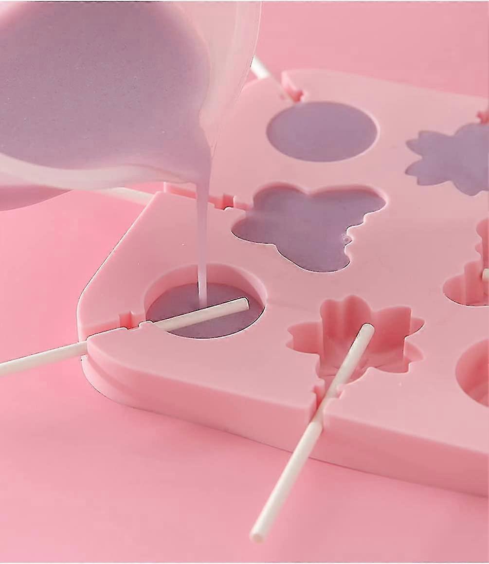 Fun Shapes Silicone Lollipop Molds Chocolate Hard Candy Mold For Kids ...