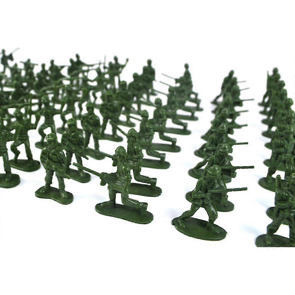 100 Pcs Mini Soldiers Model Playset Military Army Men Action Figures ...