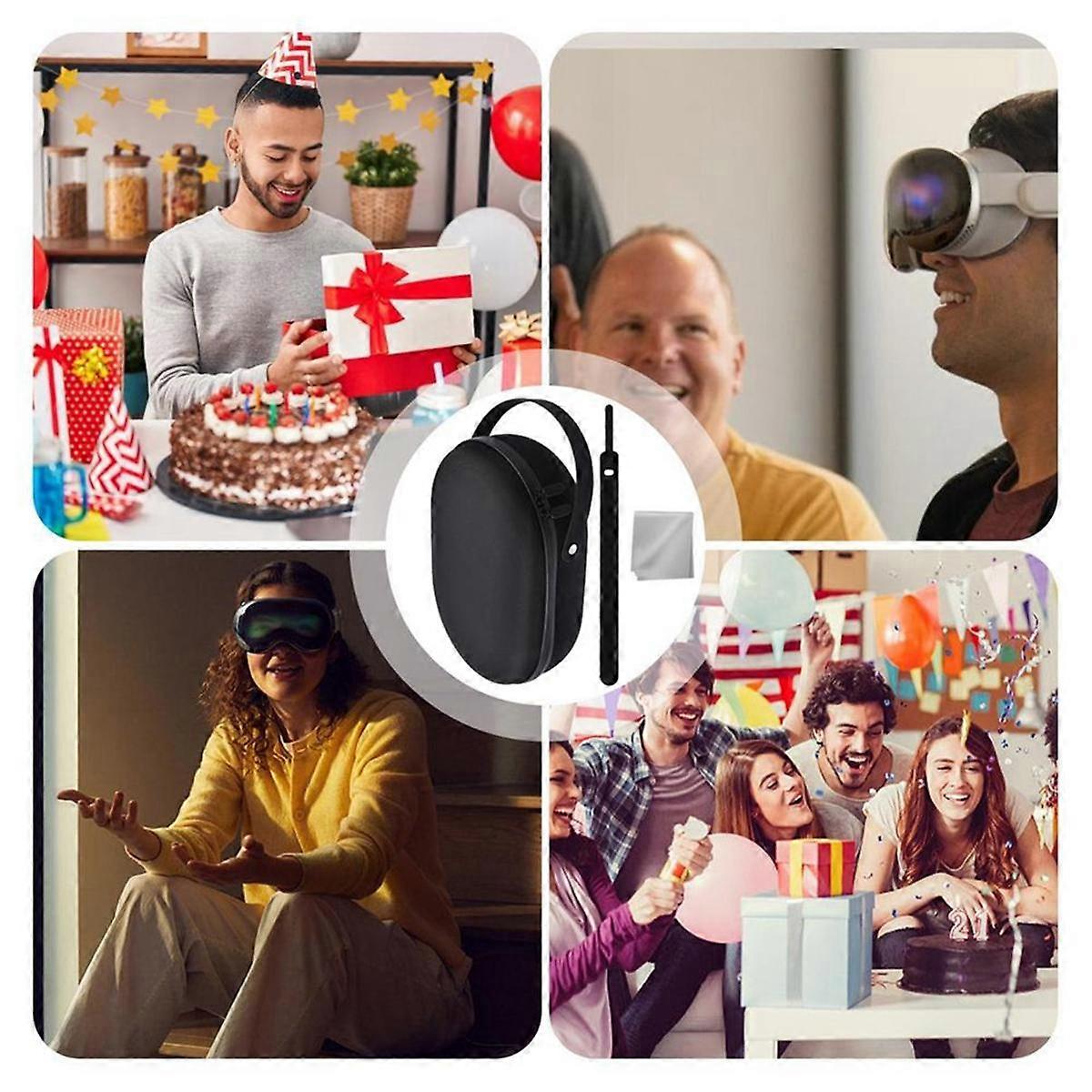 For VR Headset Storage Bag Hard Carbon Fiber Carrying Case for Travel ...