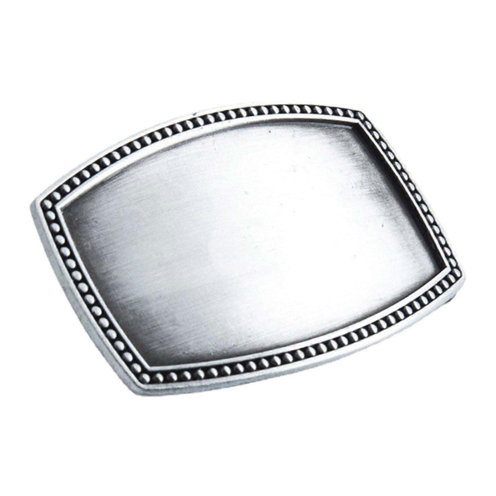 Vintage Classic Rectangle Blank DIY Metal Belt Buckle Mens Western DIY ...