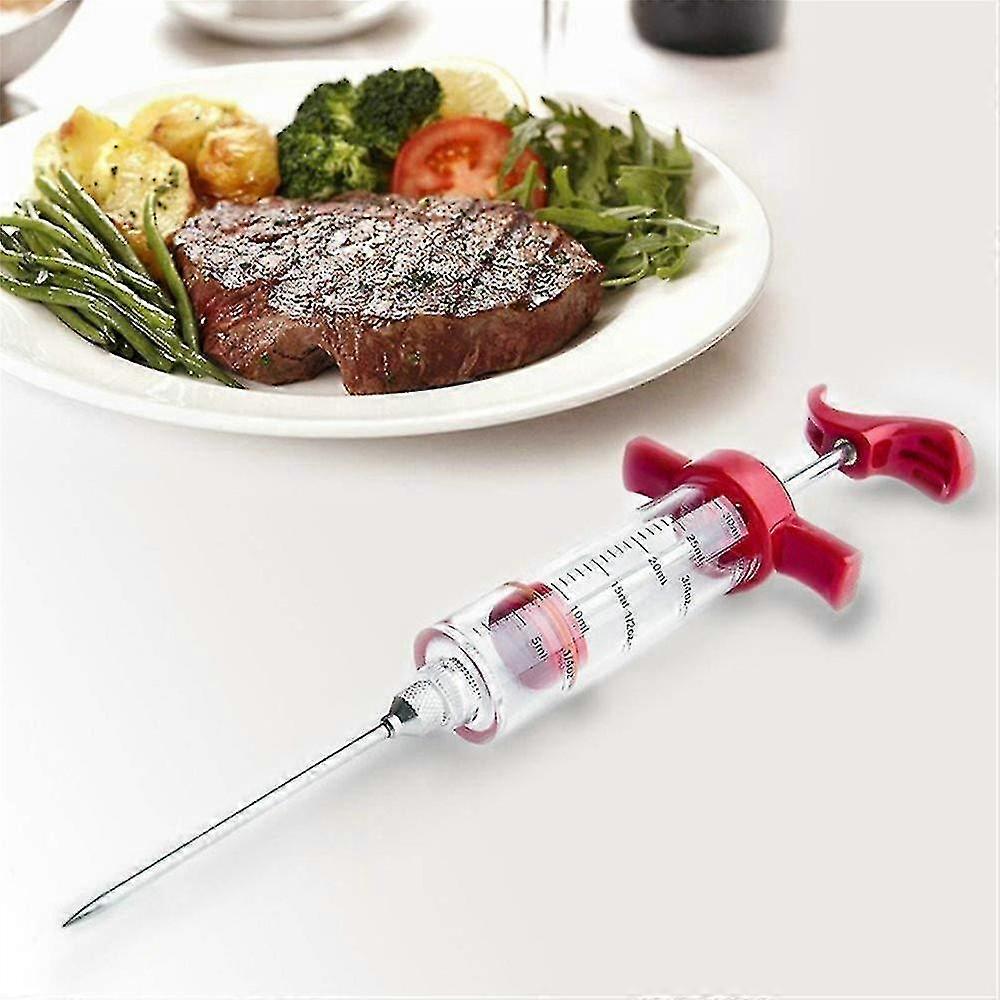 Food Grade Pp Stainless Steel Needles Spice Syringe Set Bbq Meat Flavor ...